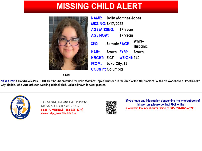 FDLE on Twitter: "Please Share! A Florida MISSING CHILD Alert has been issued for 17-year-old ...