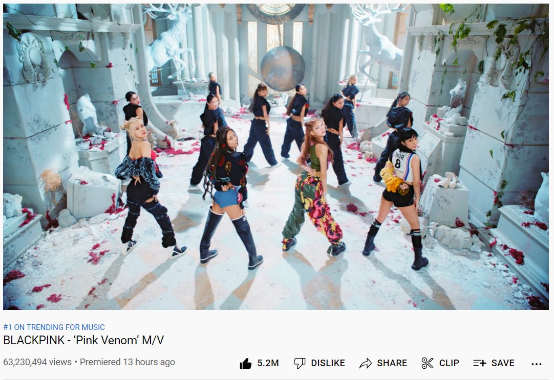 INTEL BLACKPINK BORN PINK on Twitter: "BLACKPINK - 'Pink Venom' M/V has surpassed 63M views on ...