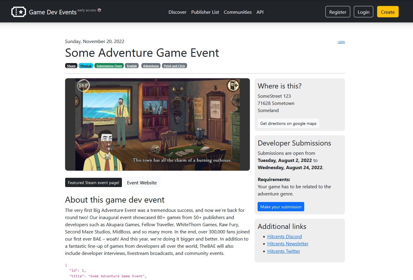 Game Dev Events Events Dev Twitter