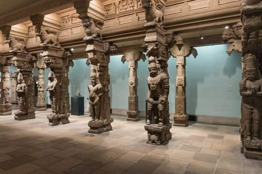 Pillared temple Hall from Madurai now at @philamuseum c. 1560 Artist ...