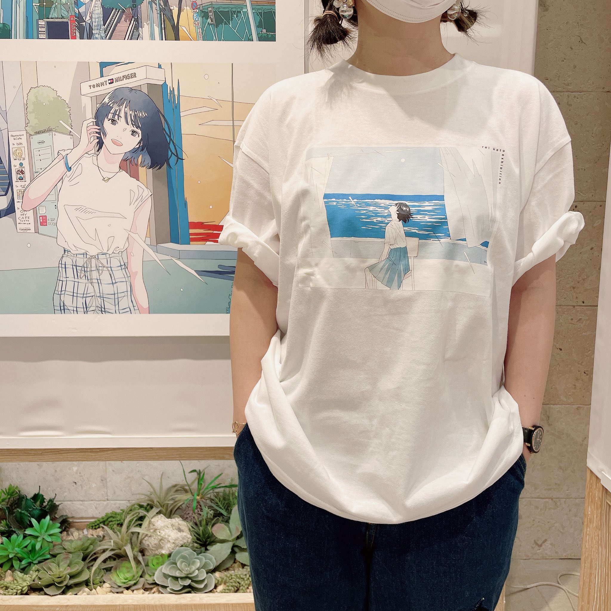 rei kato exhibition『揺れる青、いつかの夏模様』ポップ・アップ・ショップ on Twitter: "-ˏˋ new arrivalˎˊ- ビッグシルエットTシャツに新色の ...