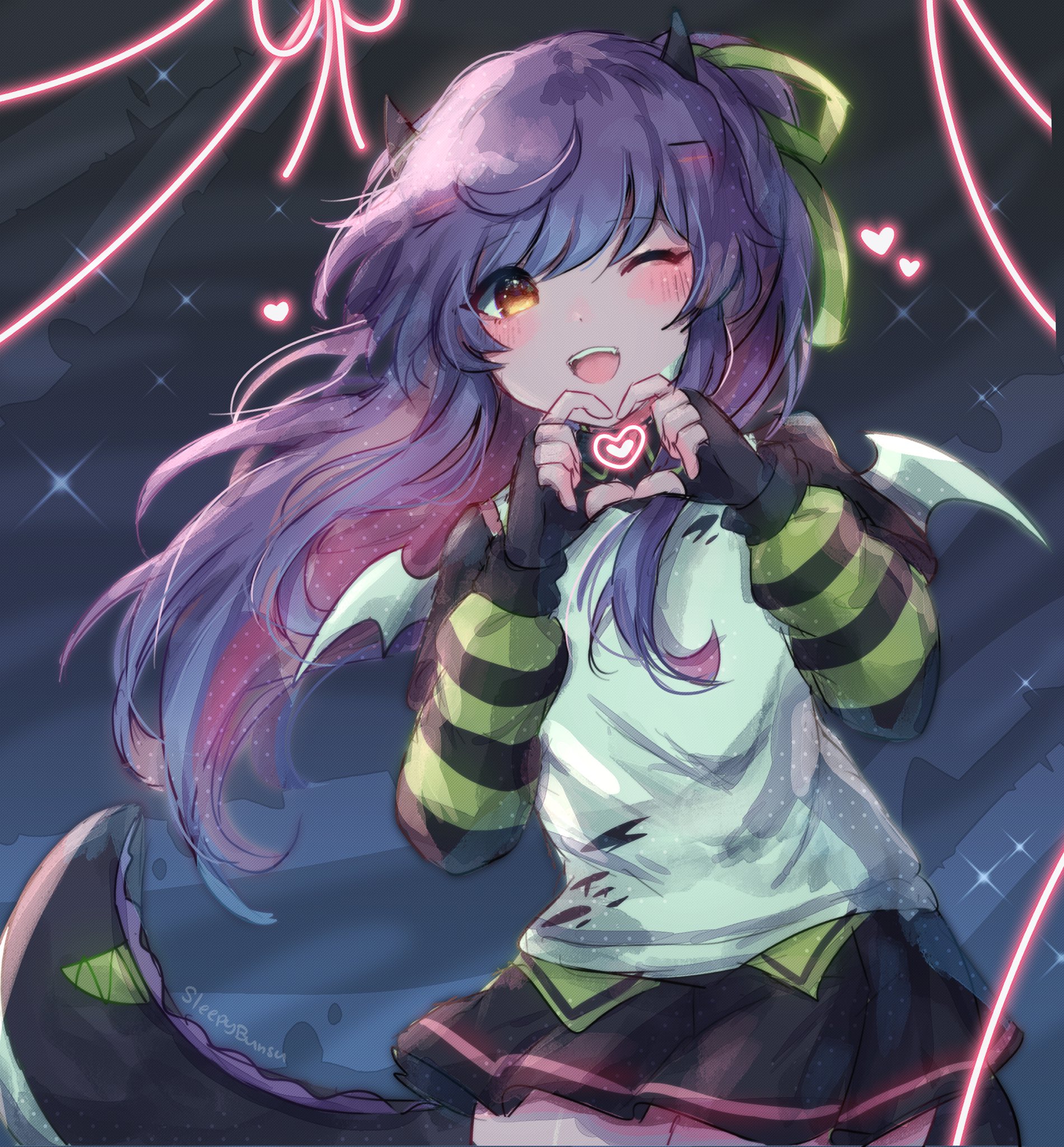 💎Sleepybunsu 💀🖤 (VTuber//Live2d in works) on Twitter: "I 💖 YOU 🐉 #SleepyArtsu https://t.co ...