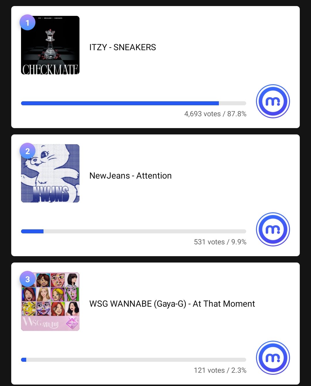 NEWJEANS Charts on Twitter: "🗳️ Show!Music Core Use your live voting tickets now to vote for ...