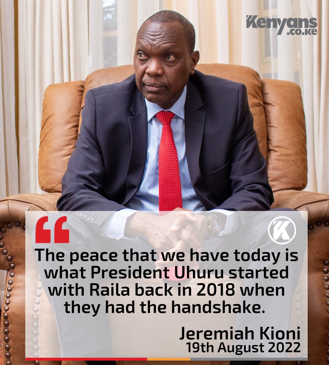 Kenyans.co.ke on Twitter: "The peace that we have today is because of Uhuru and Raila - Jeremiah ...