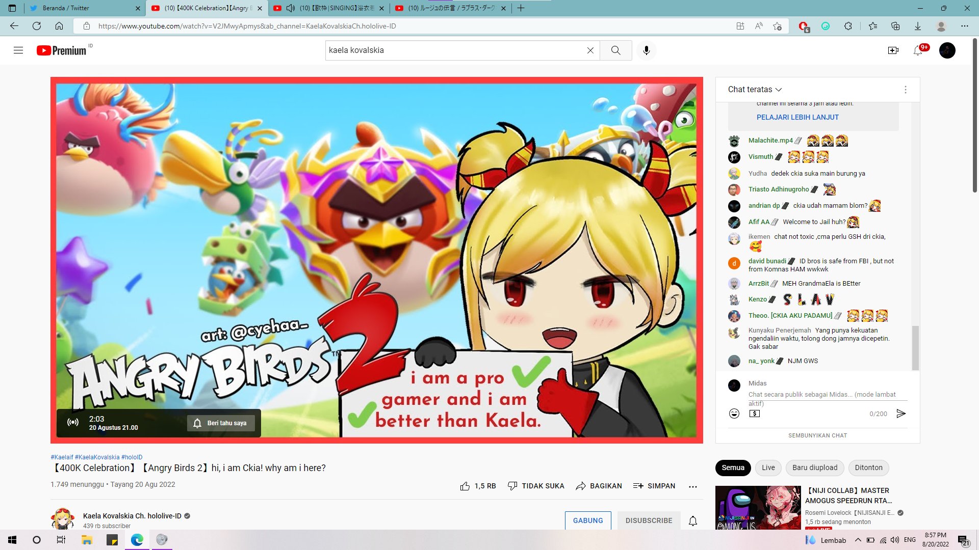 ラプラス on Twitter: "lama ga nonton strim ayo kita nonton bocil yg bisa ...