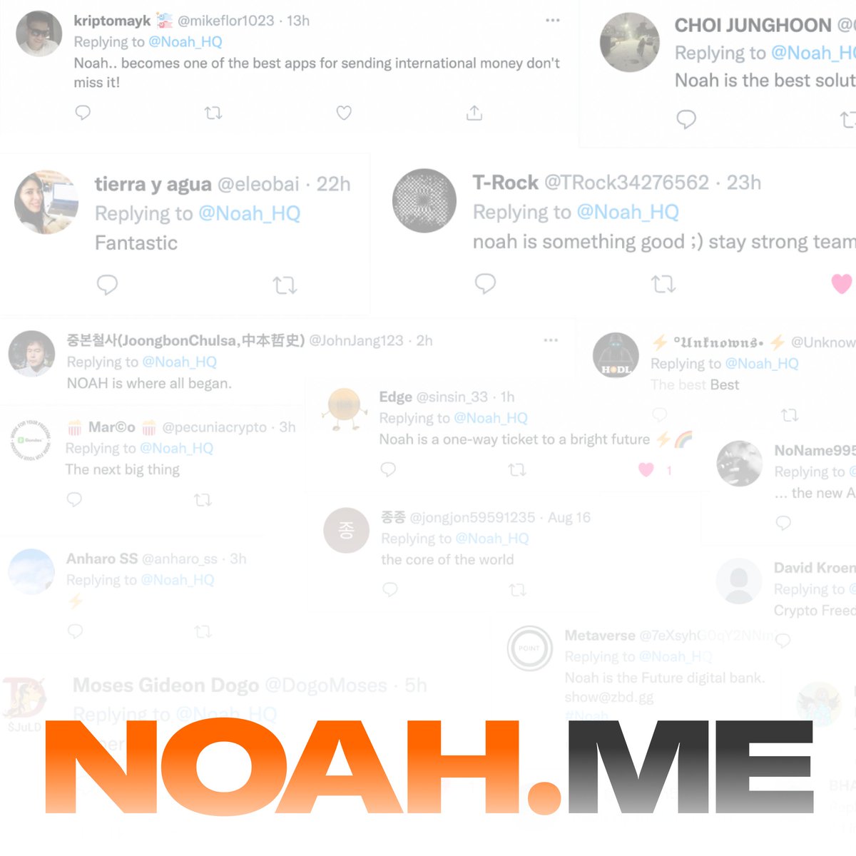 NOAH ⚡️ on Twitter: "We’re blushing - thank you all for your kind words! It means the world. ☺️🌎 ...