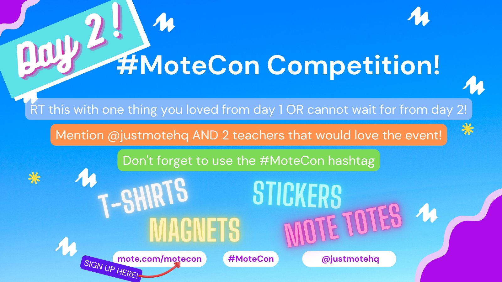 Mote 🔜 #MoteCon on Twitter: "🎁 #MoteCon competition Day 2 🎁 Follow these simple steps to win ...