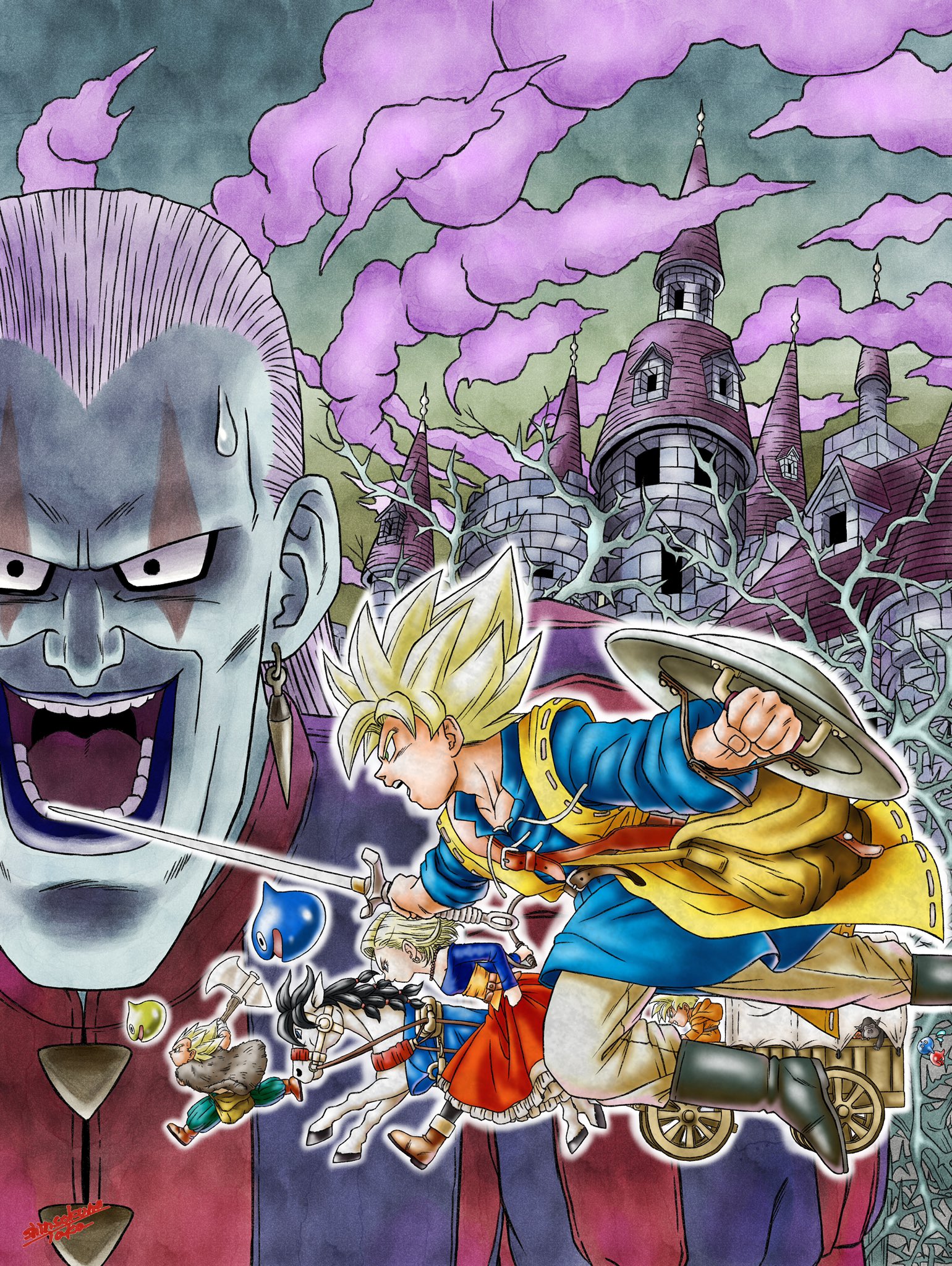 神速の鷹🦅 on Twitter: "DQ8 DB コラボ 第3弾 今度はドラゴンボールキャラの衣装をドラクエキャラのものにしてみた😊 タイムラプス動画はインスタのリールに投稿します😊 ...