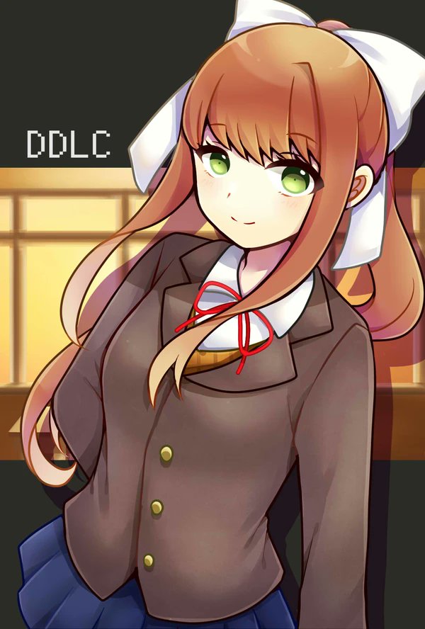 Monika DDLC Pics on Twitter: "Art by 茶 #DDLC #Monika https://t.co/ngje4aYva2" / Twitter