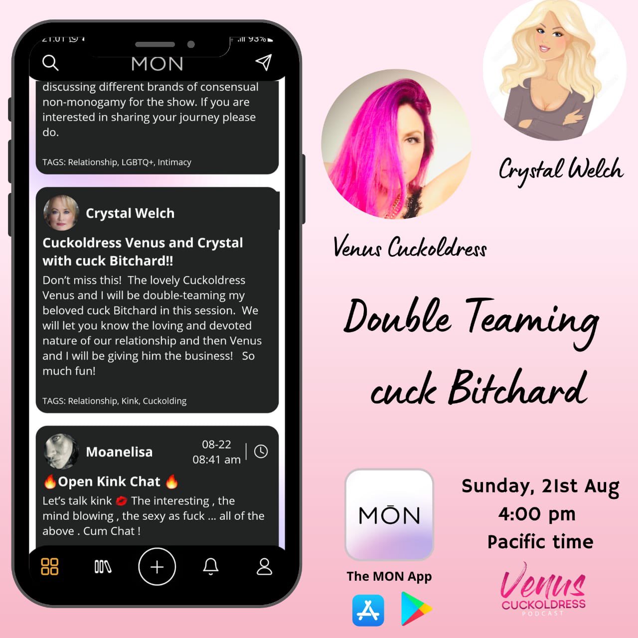 The Venus Cuckoldress Podcast on Twitter: "Coming up tomorrow! With @CrystalWelch99 on ...