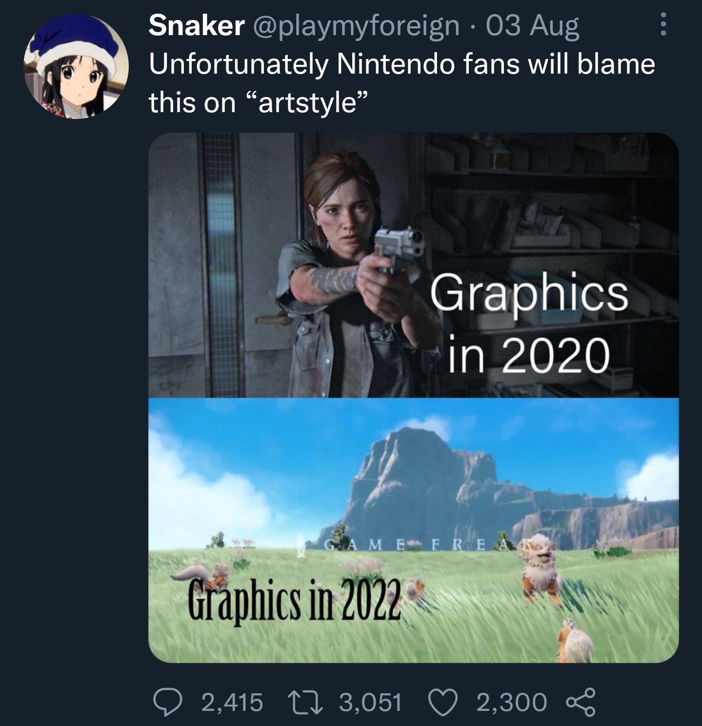 Bad Console War Memes on Twitter: "PlayStation fans when games HAVE to be super realistic https ...