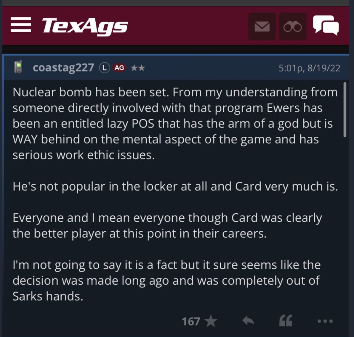 Message Board Geniuses on Twitter: "Reliable sources at #TexasAM have also confirmed that the ...