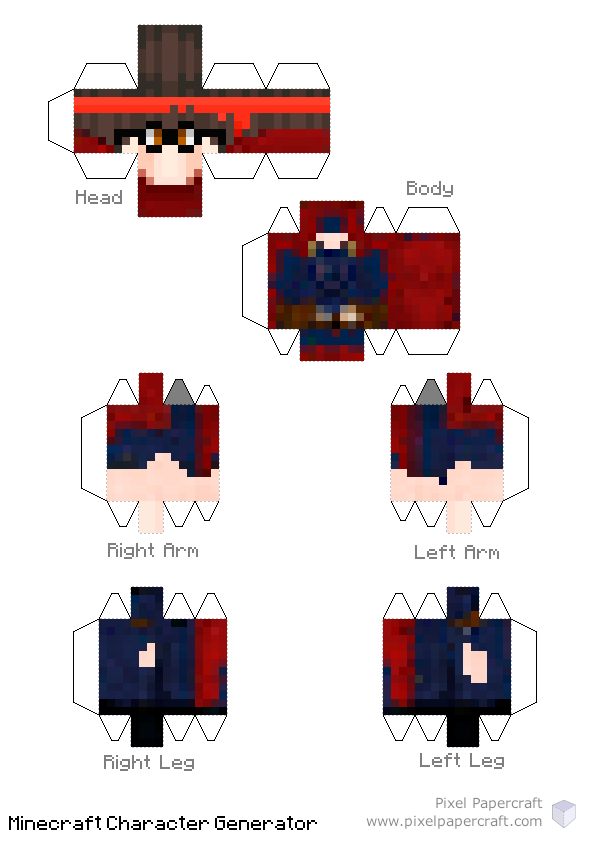 Minecraft Papercraft Mario