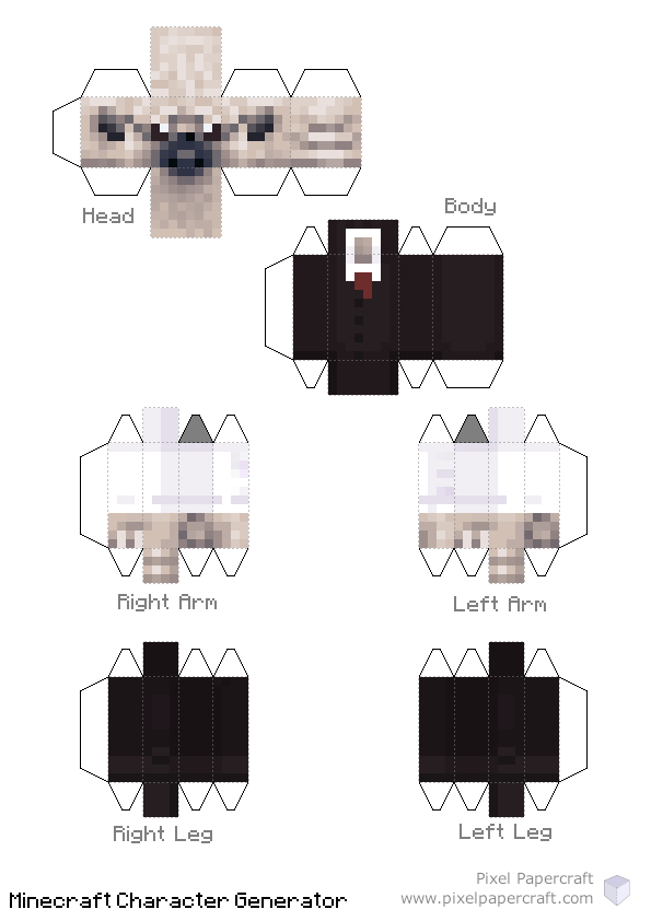 Minecraft Slenderman Papercraft