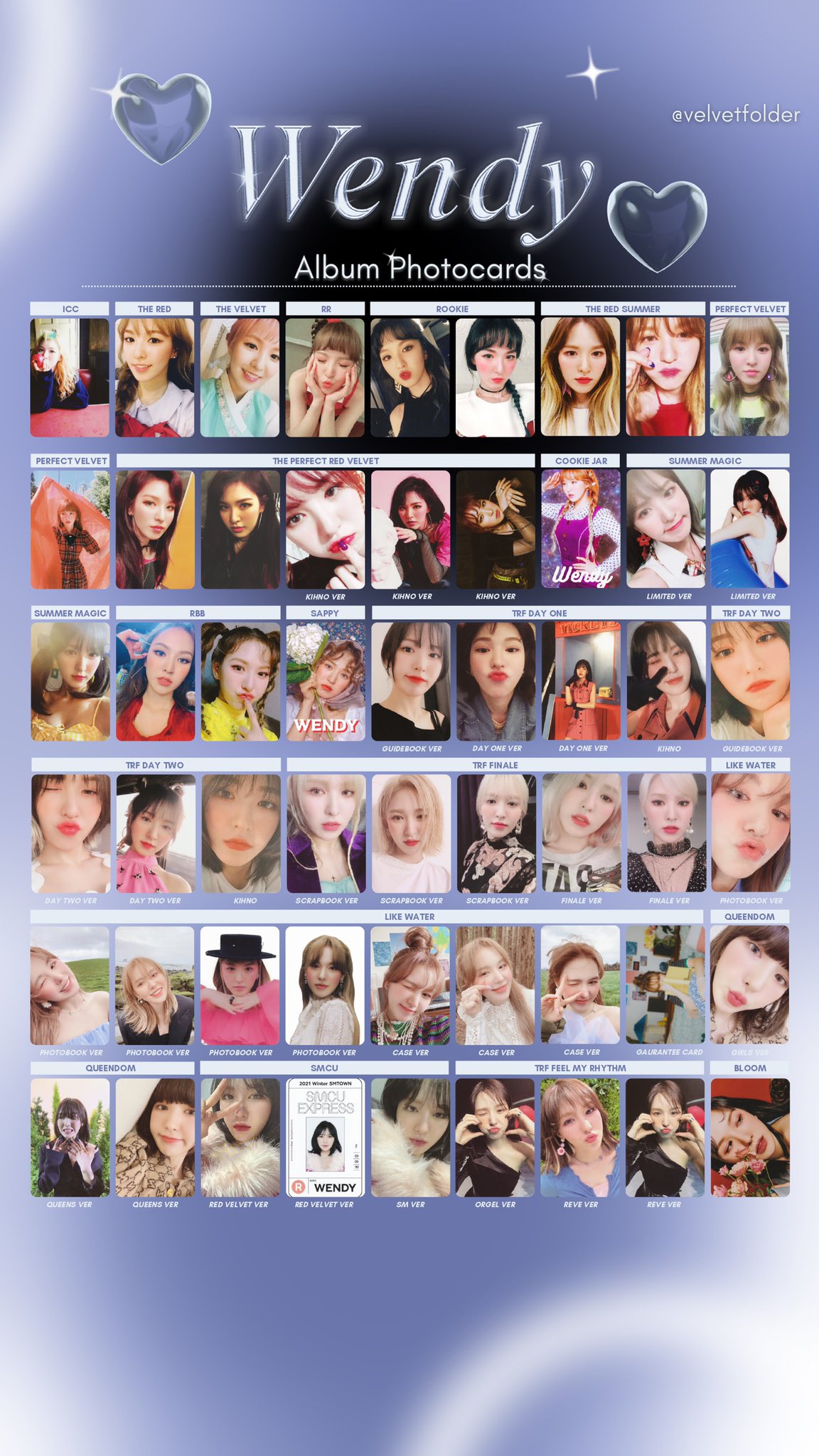 𝓋𝒻 on Twitter: "wendy album photocards template hd template available for download at https://t ...