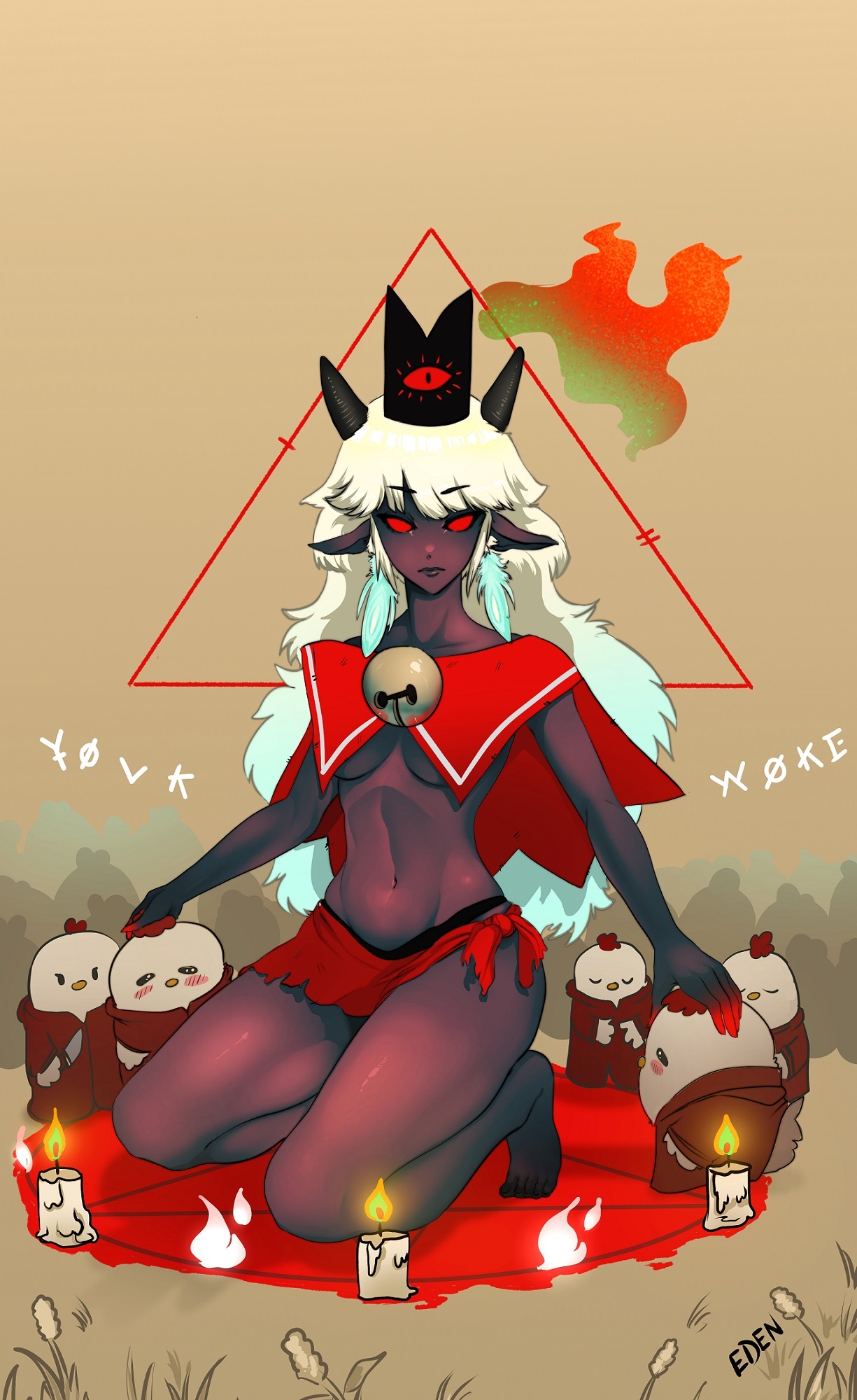 Eden Exile on Twitter: ""Cult of the Lamb" version of Kiwawa! Am Lamb? #artsofashes #絵ニックス https ...