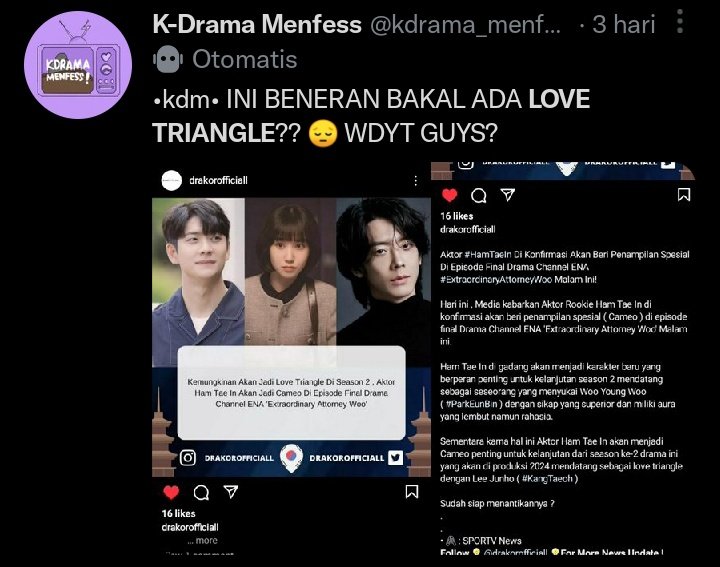K-Drama Menfess on Twitter: "•kdm• ini tuh cuma hoax atau gimana ya? Perasaan pas nonton gak ada ...