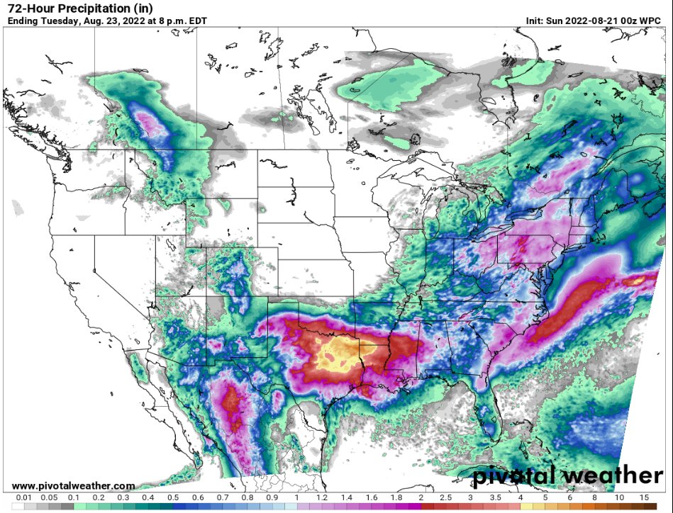 Heavy rainfall expected for much of the southeast… As well as below ...
