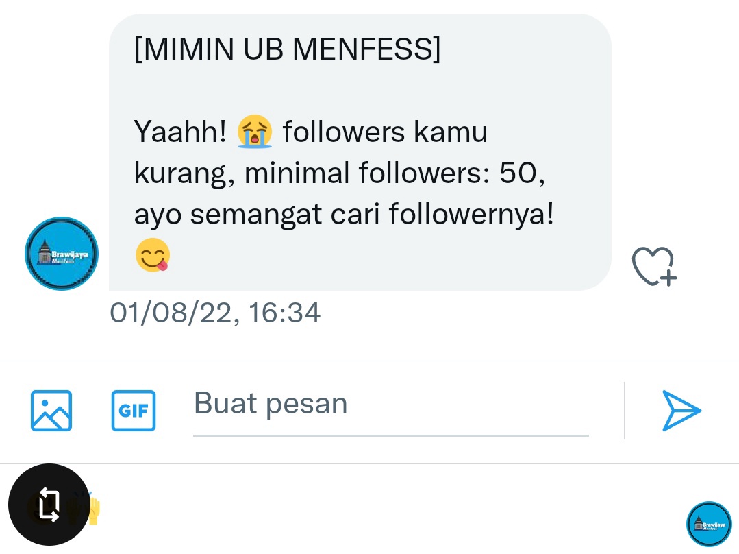 ON | DILARANG JUALAN on Twitter: "Akhirnya bisa kirim menfess juga, Braw! https://t.co ...