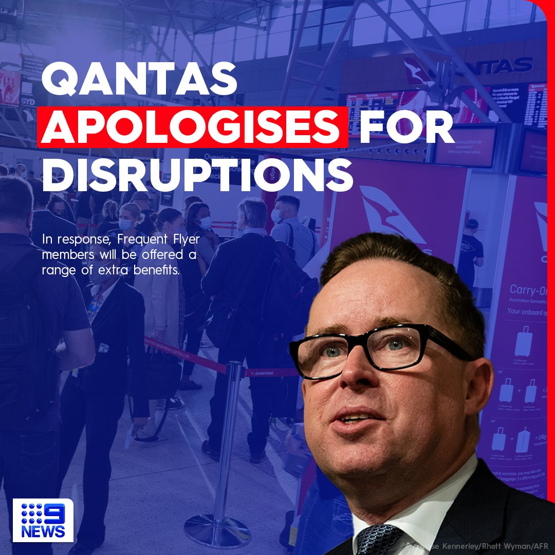 9News Melbourne on Twitter: "Qantas has apologised for major disruptions over the last few ...