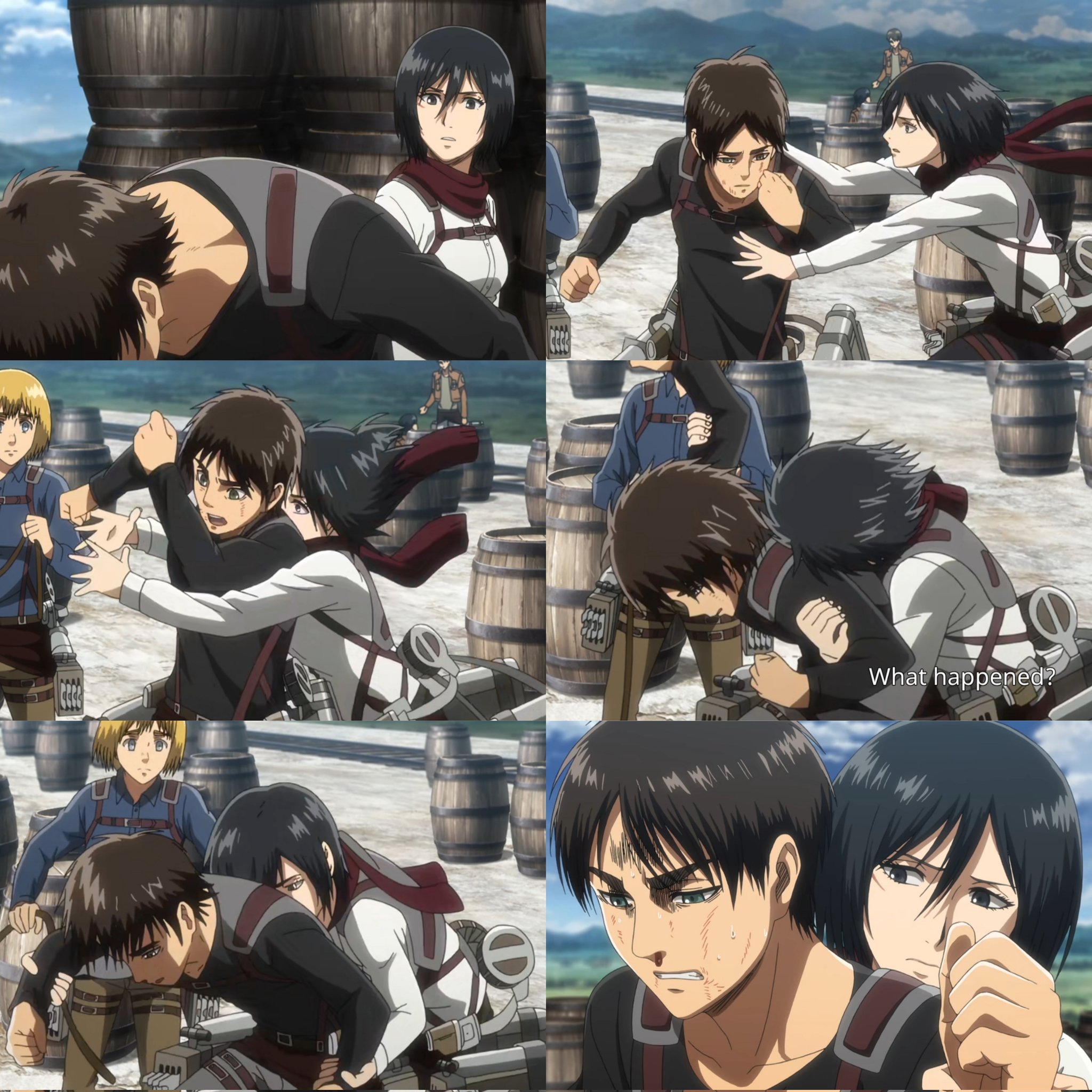Winnie on Twitter: "The way Mikasa tried to stop Eren from hurting himself here :( https://t.co ...