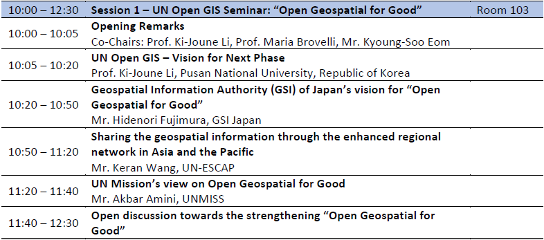 UN Open GIS on Twitter: "UN Open GIS seminar on "Open Geospatial for Good" (open to public) will ...