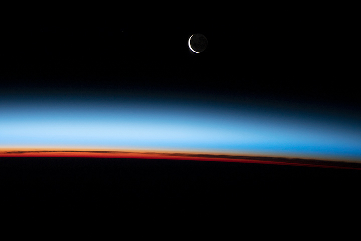 Waxing Crescent From Earth