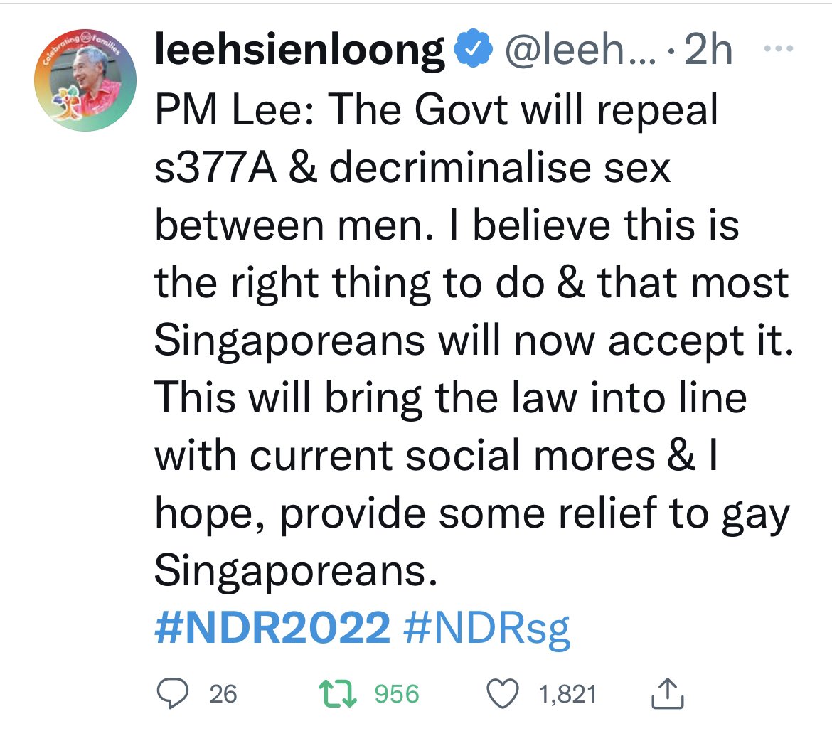 EQUAL GROUND on Twitter: "Singapore PM days it’s the right thing to do! We hope Sri Lanka too ...