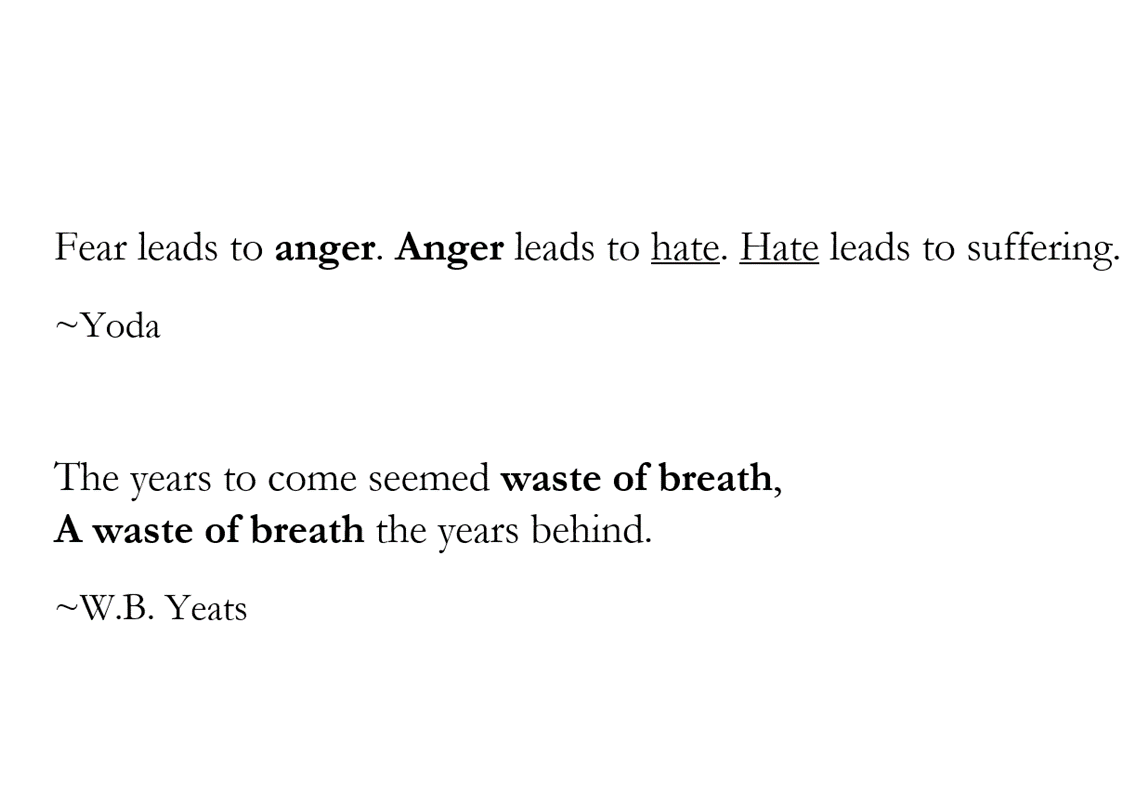 This line is so memorable for a reason. It's a perfect use of ...