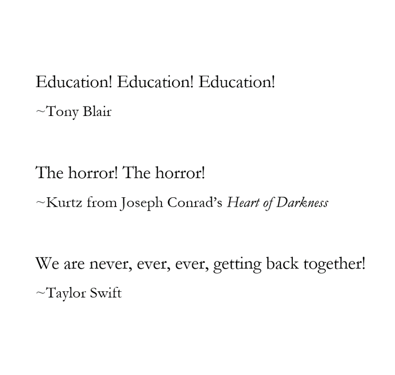 This line is so memorable for a reason. It's a perfect use of ...