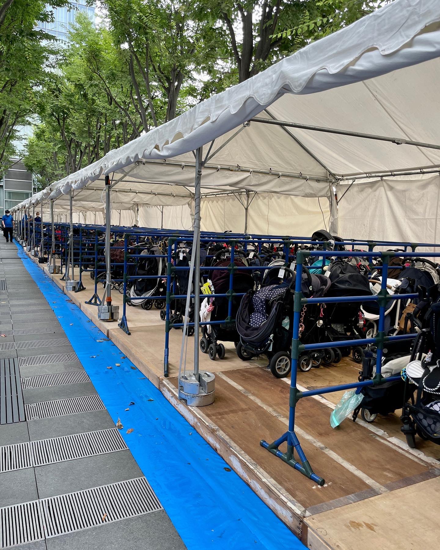 もりちよこ🍄Mori Chiyoko on Twitter: "おかあさんといっしょスペシャルステージ名物、ベビーカーパーキングは壮大な眺めです。みんな帰ったあと撤収作業はテキパキと。スタッフ ...