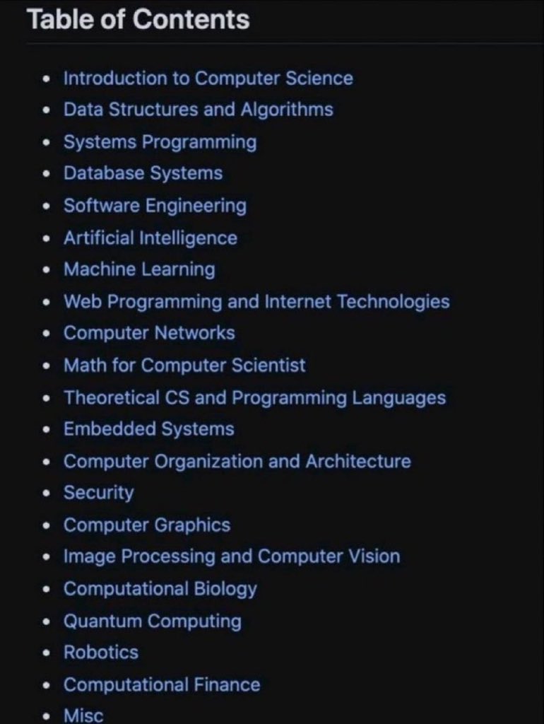 Kirk Borne on Twitter: "800 free #ComputerScience classes you can take online right now, with ...