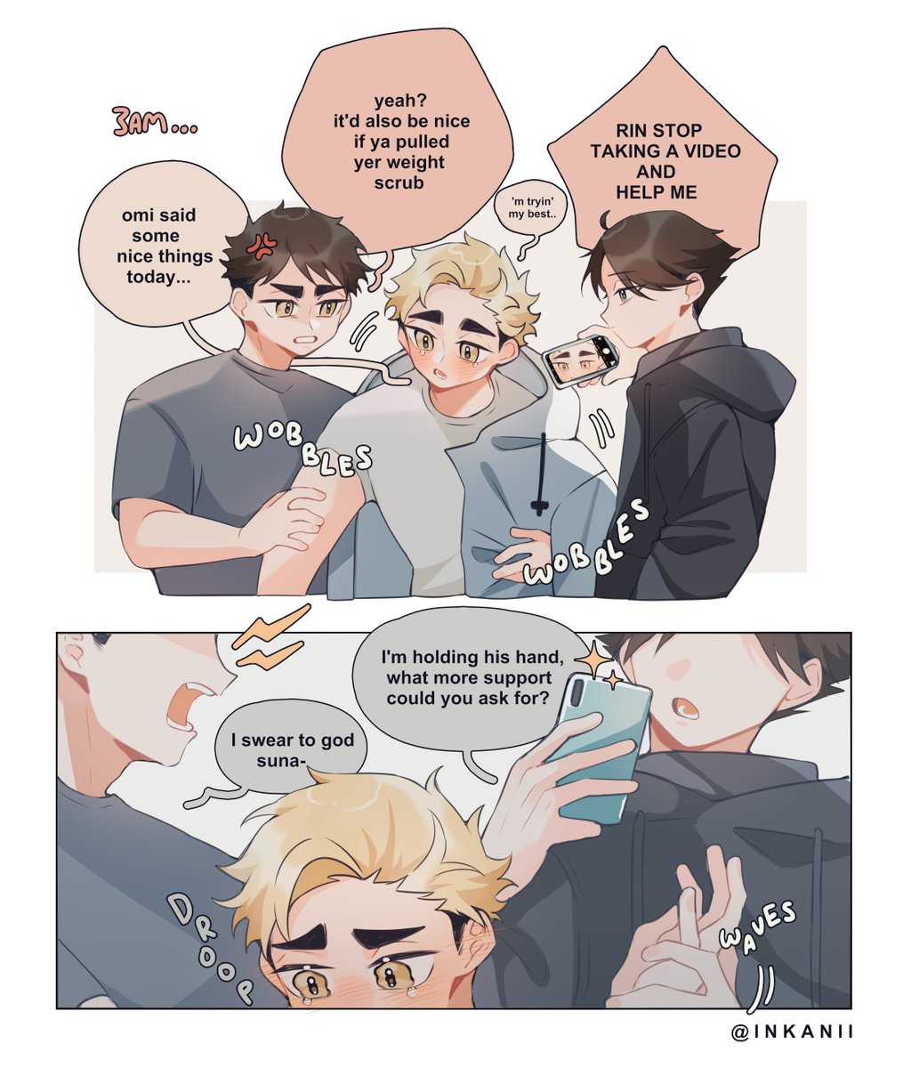 「emotional drunk atsumu with sunaosa #haikyuu 」inkanii 💐の漫画