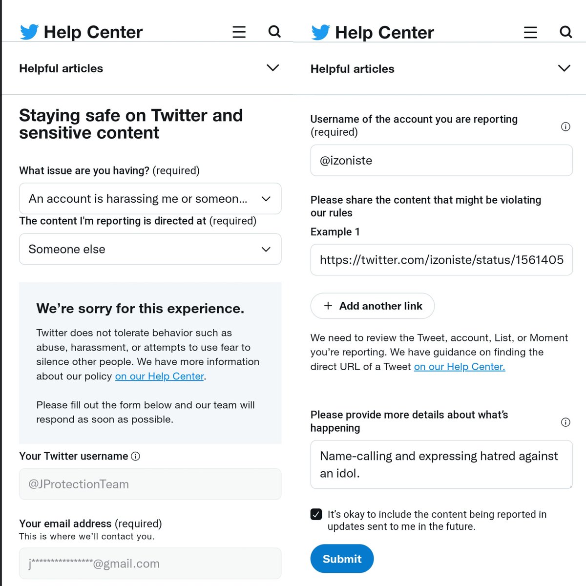 Kim on Twitter: "RT @JProtectionTeam: [🚨] NEW REPORT‼️ ACC: https://twitter.com/intent/user?user ...