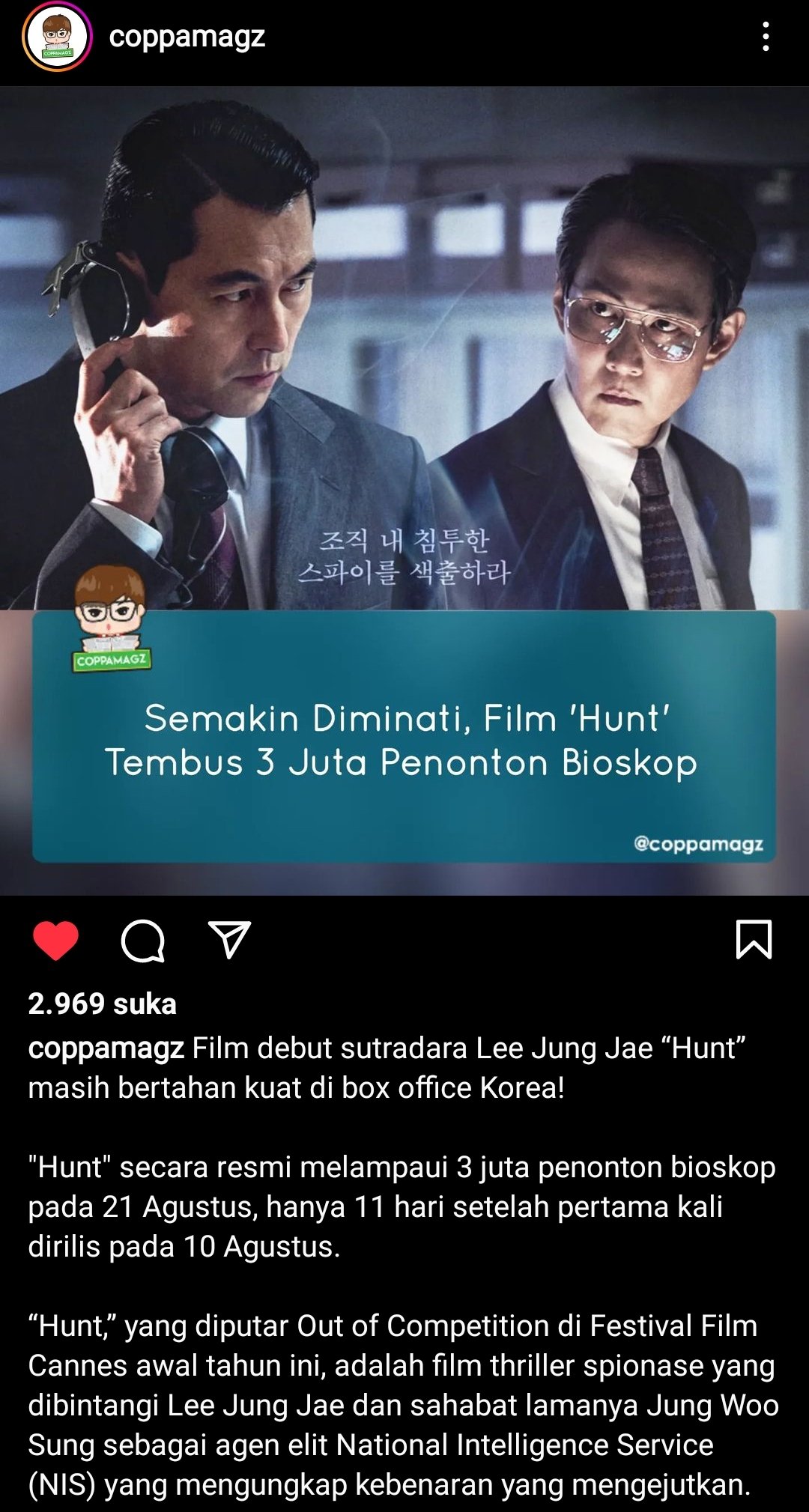 K-Drama Menfess on Twitter: "•kdm• Film debut sutradaranya om Jungjae akhirnya tembus 3jt ...