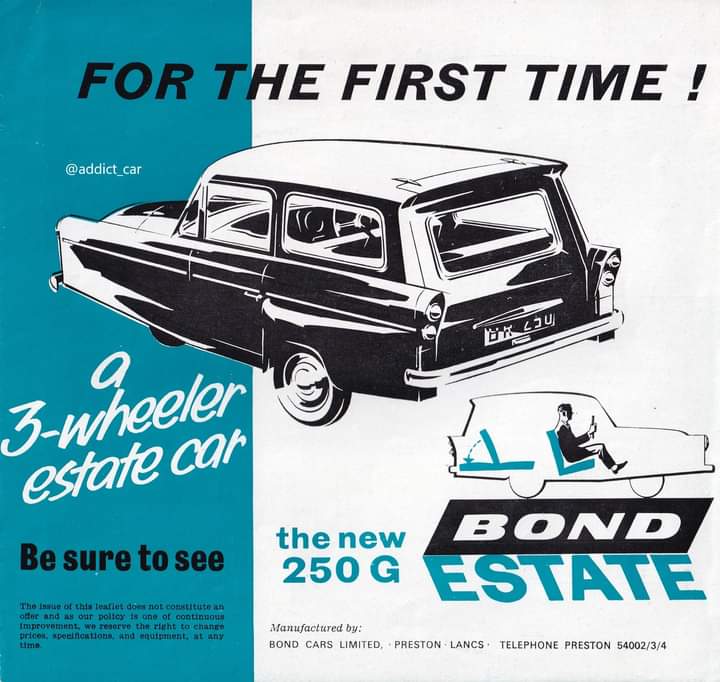 Car Brochure Addict on Twitter: "The Bond Minicar was introduced in 1949, with the final Mark G ...