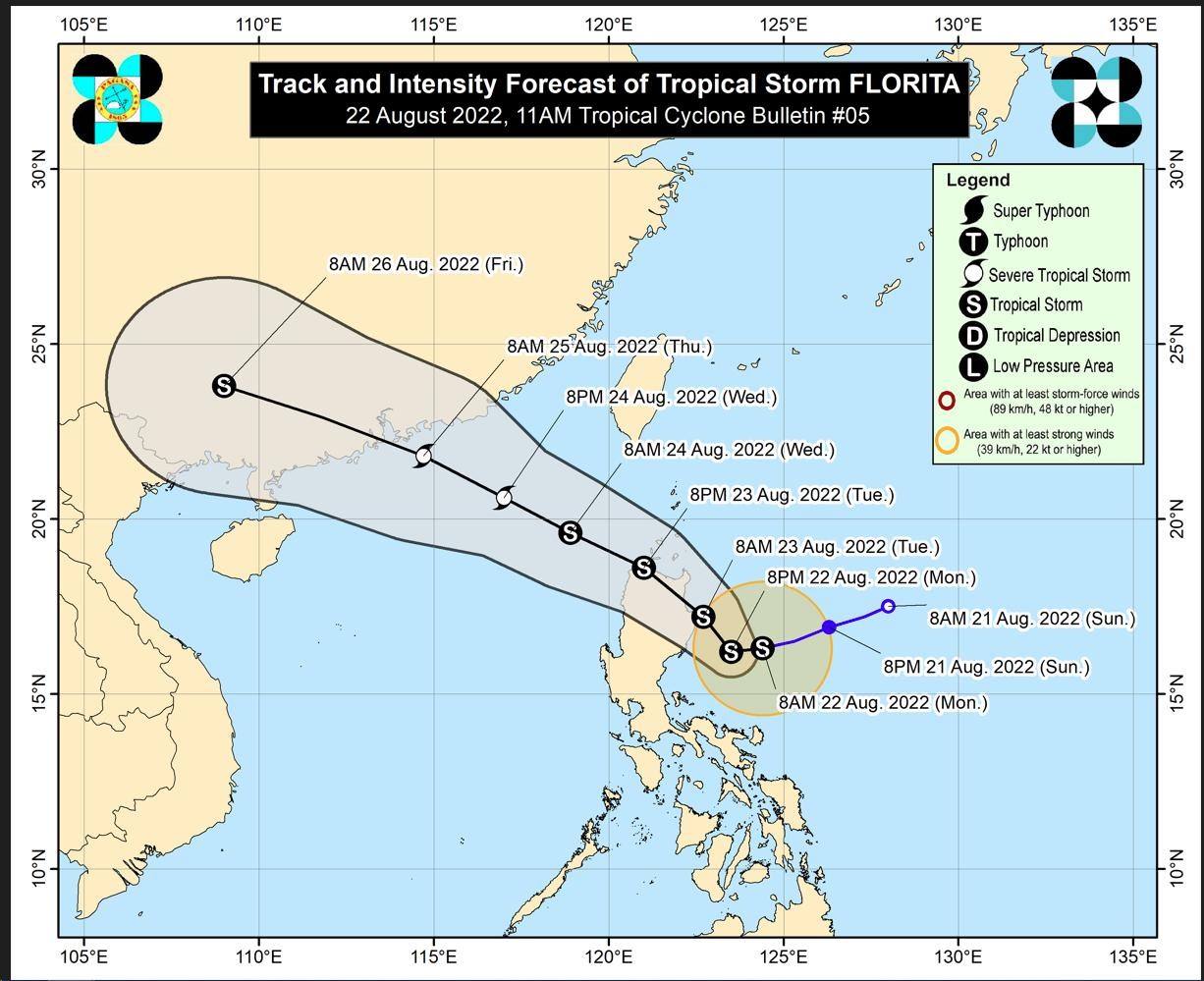 ABS-CBN News on Twitter: "@arielrojasPH #FloritaPH is forecast to make its landfall tomorrow ...