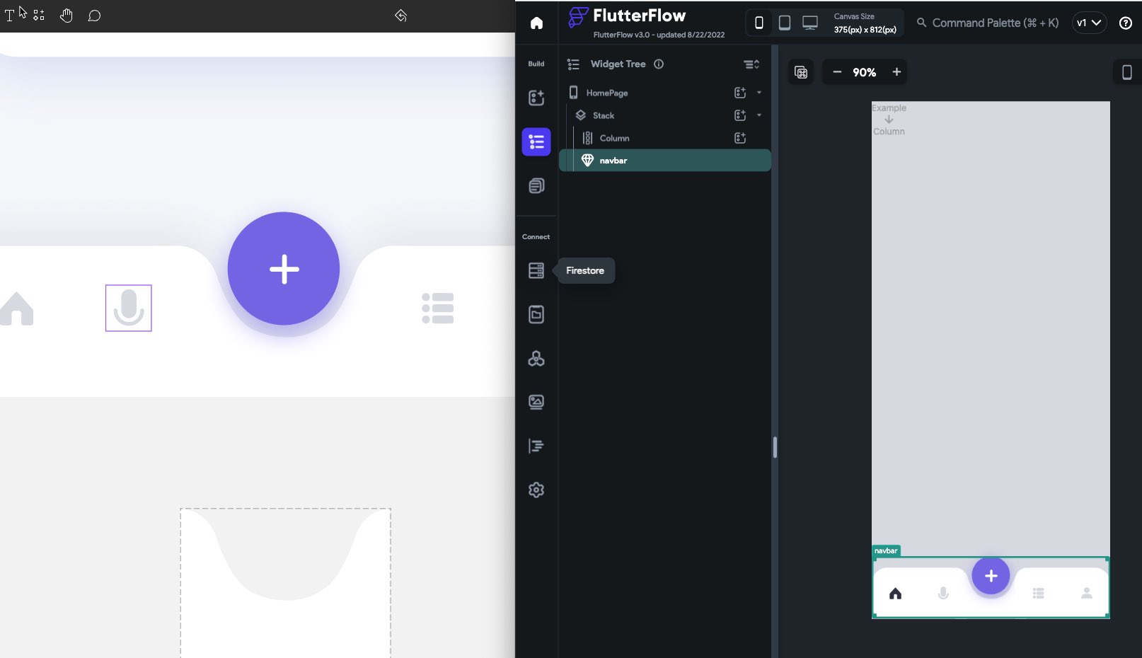 Flutterflow Tips 💜 on Twitter: "Say hello to a custom nabber, with some cool stuff. + button ...