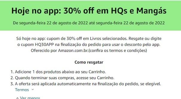 Mangás Lu on Twitter: "Cupom Amazon 30% off em HQs e mangás do link: https://amzn.to/3AEtBHG ...