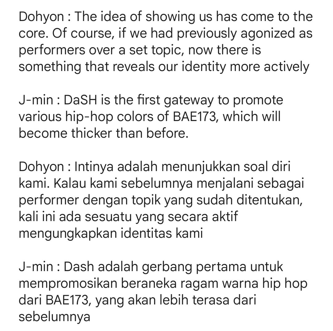 BAE173 Indonesia on Twitter: "Unlike the previous works, the title song DaSH feels the color of ...