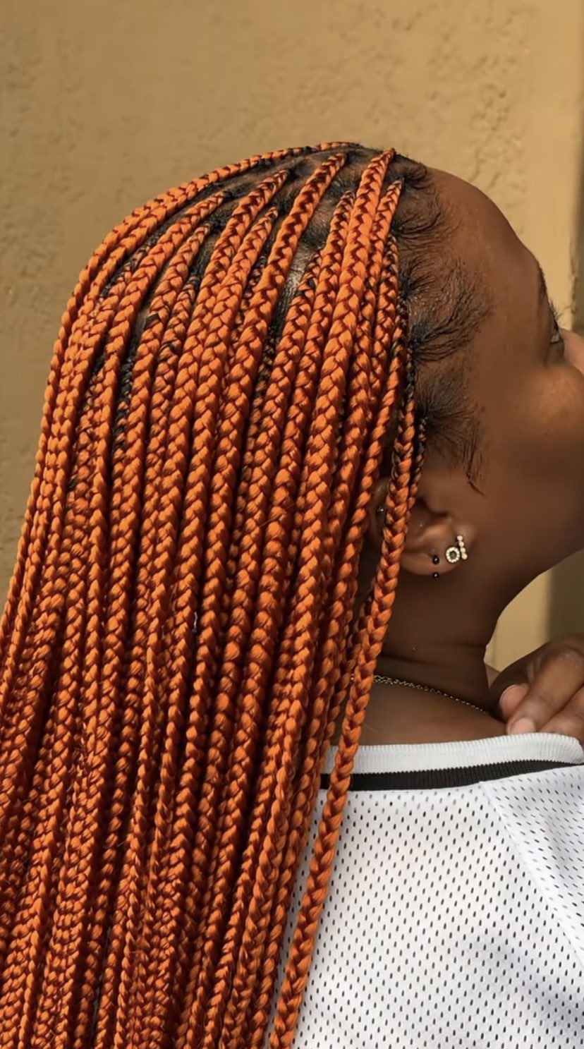Burnt Orange Box Braids