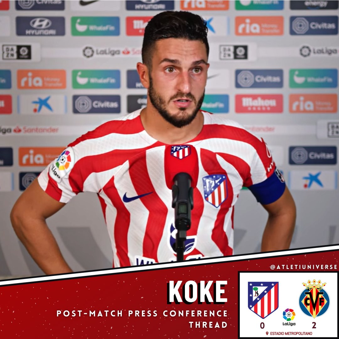 Koke post-match interview (vs Villareal - via @atletiuniverse) : r/atletico