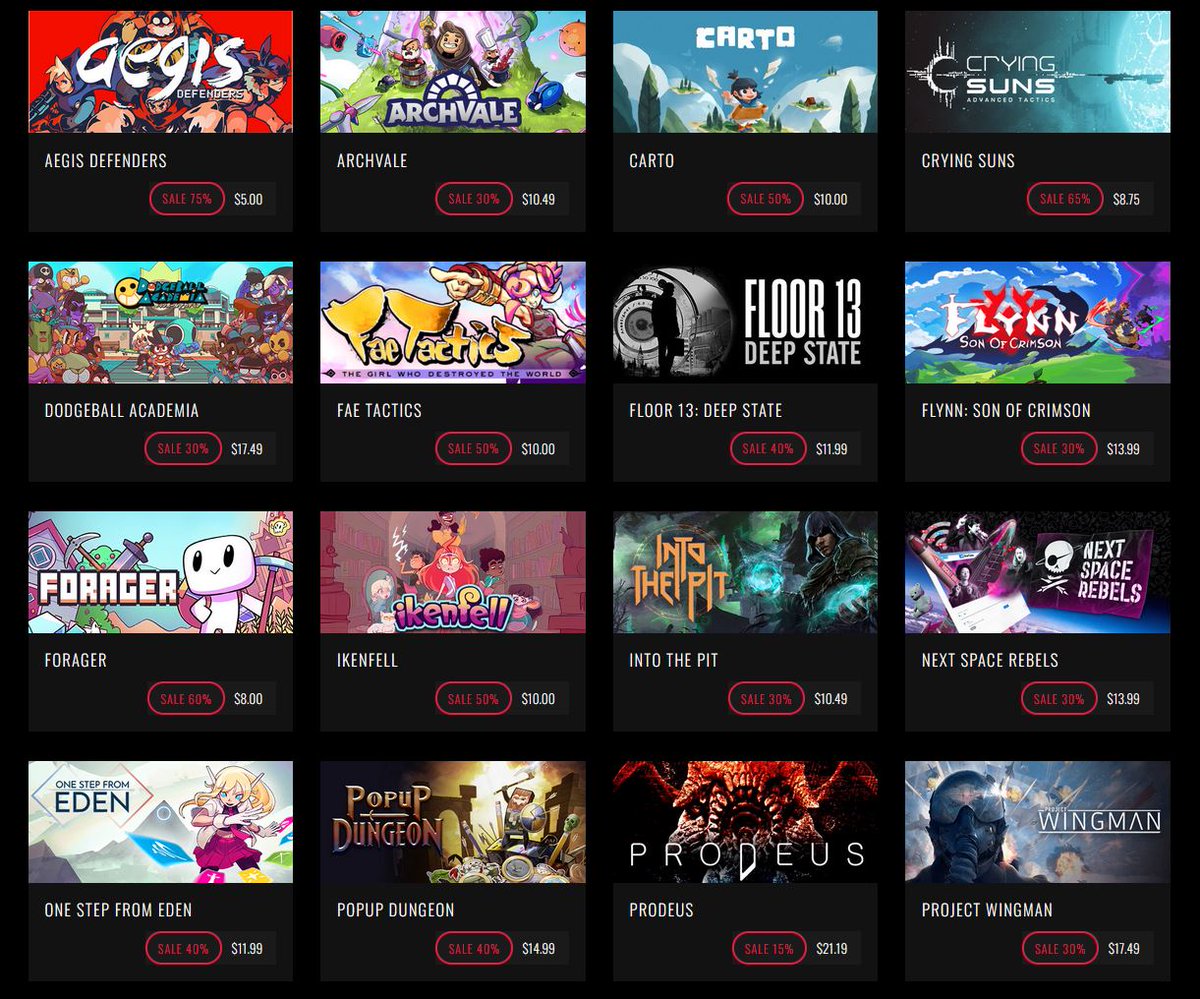 (PCDD) Humble Games Publisher Sale via Gamesplanet. https://t.co ...