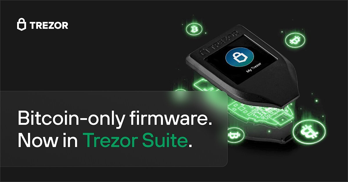 Bitcoin Archive 🗄🚀🌔 on Twitter: "📢TREZOR UPDATE: You can now install #Bitcoin-only firmware ...
