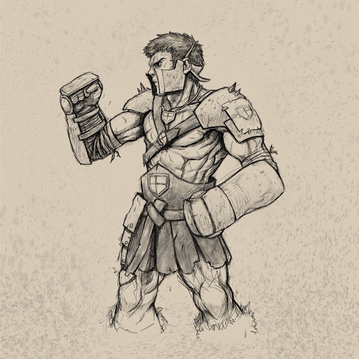 [OC] I've been experimenting with this more sketched art style in the ...