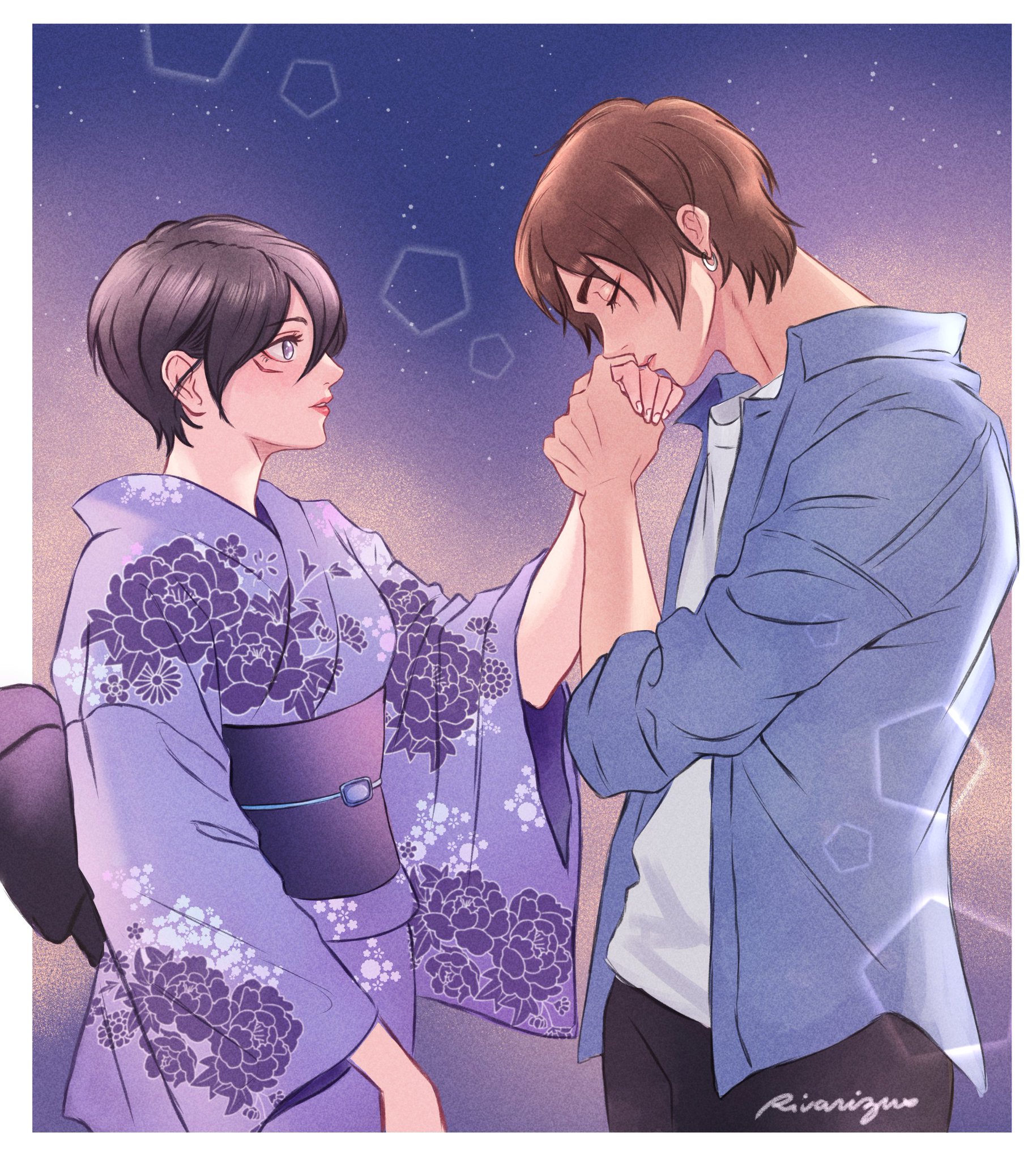 Tsuyoi Rizu 🍦💕🍦 on Twitter: "Summer Festival Date on "Uruwashi Yoi no Tsuki" but make it Eremika ...