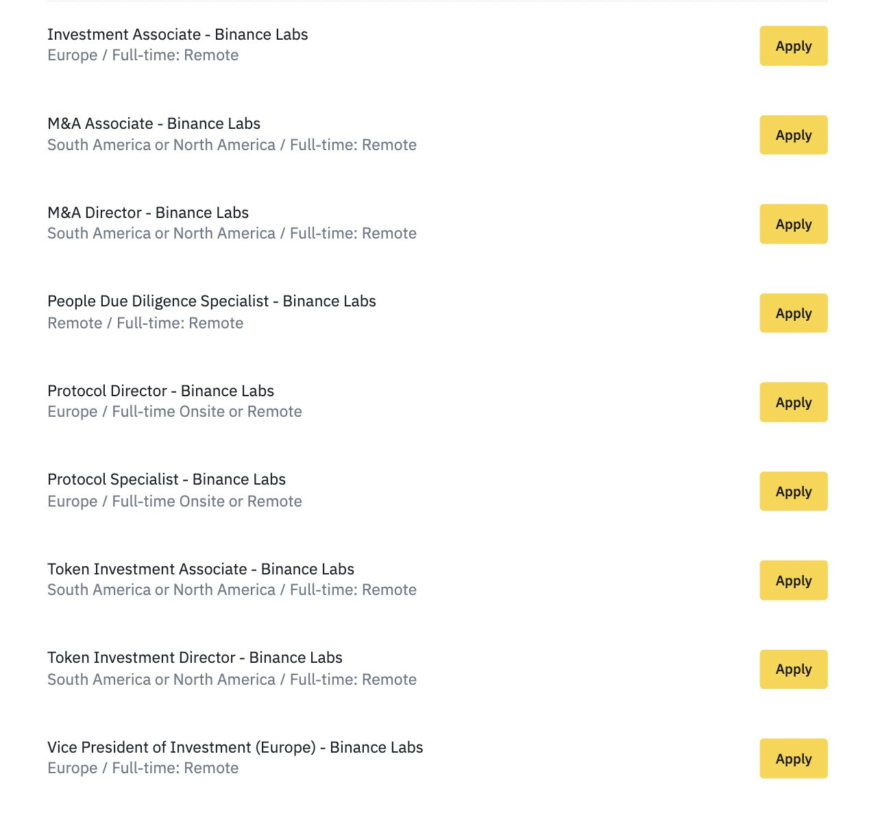 Binance Labs Fund on Twitter: "We're hiring! Ready to join the Binance Labs team? Apply now 👉 ...