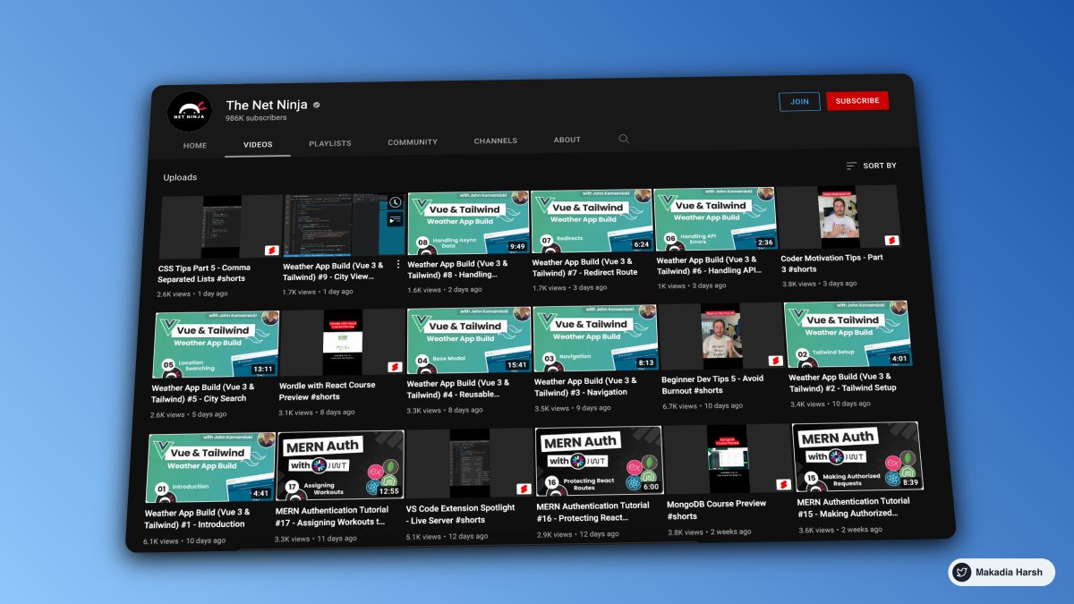 22 Best YouTube channels to learn web development for FREE ( you must know ) : - Thread from ...