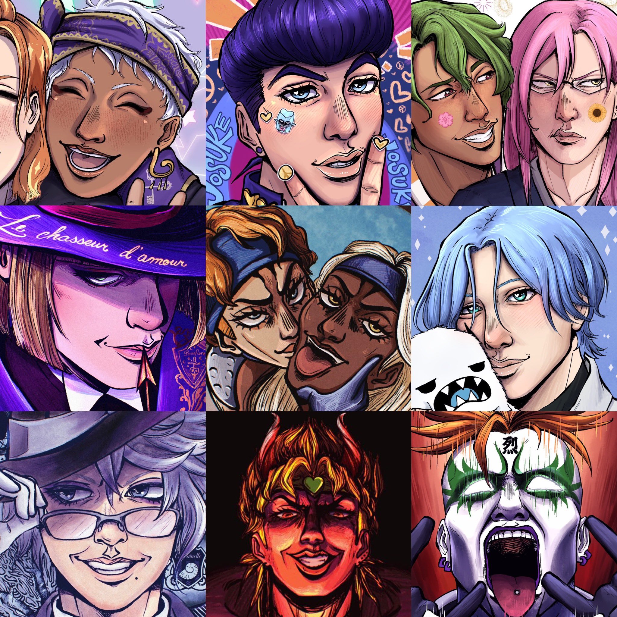 noodle head on Twitter: "a column of twst, jojos, & sk8 😁#faceyourart https://t.co/HFQBXJ7i5d ...