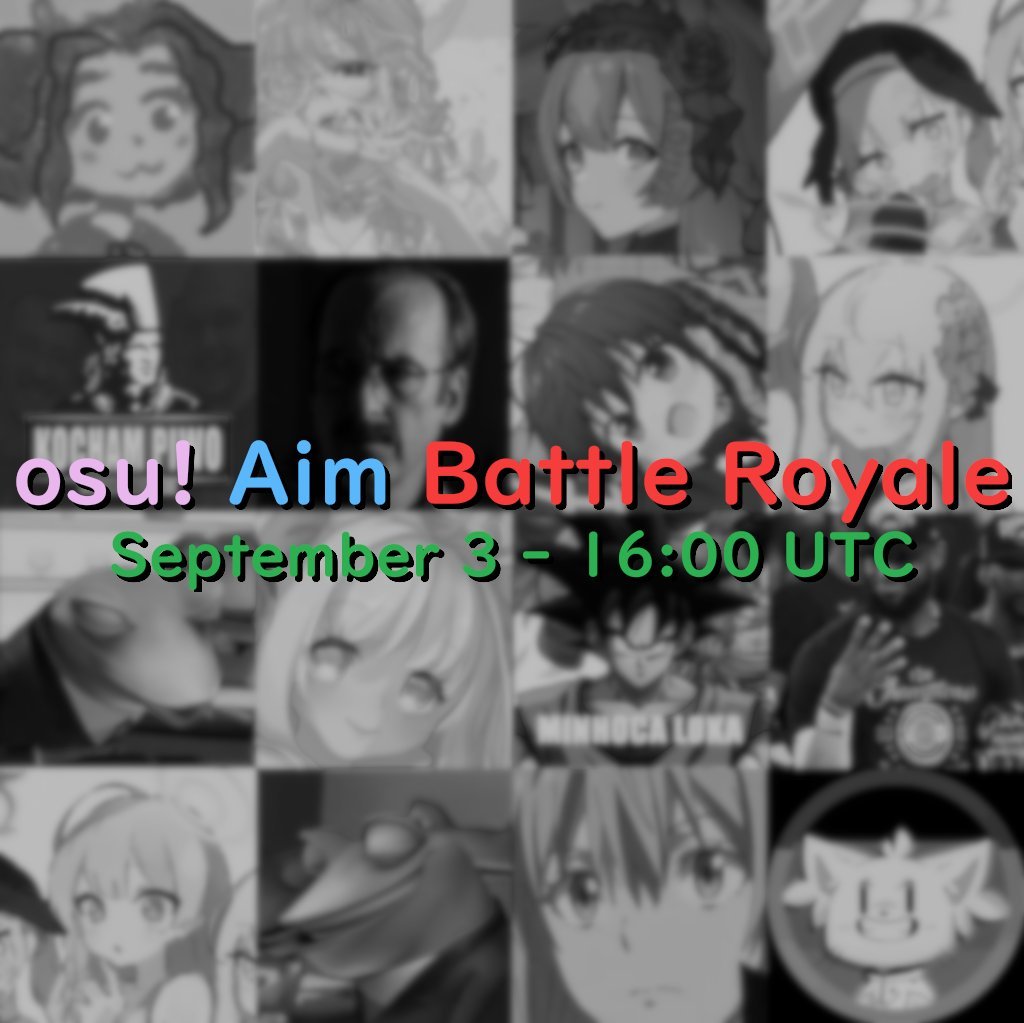 osu! Aim Battle Royale September 3 16:00 UTC : r/osugame